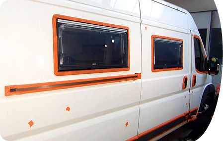Wohnmobil lackieren mit Mipa Protector Komplettlackierung