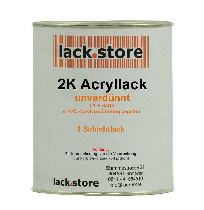 2K Acryllack für Lackierpistole unverdünnt MATT kaufen - Onlineshop r ...